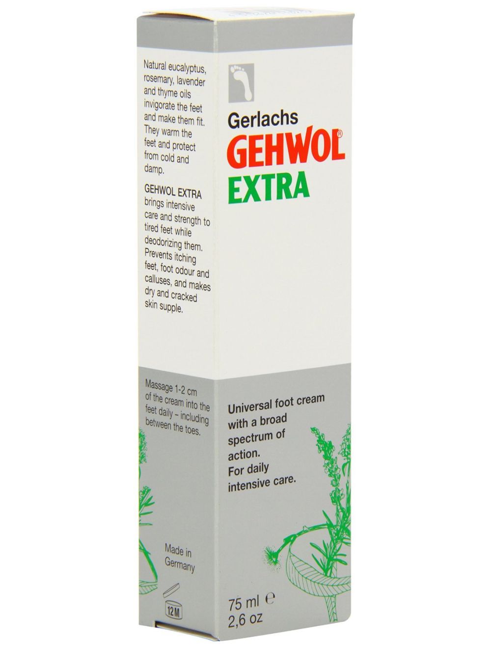GEHWOL® Extra Foot Cream For Daily Intensive Care 75ml Tube Healthcare ...
