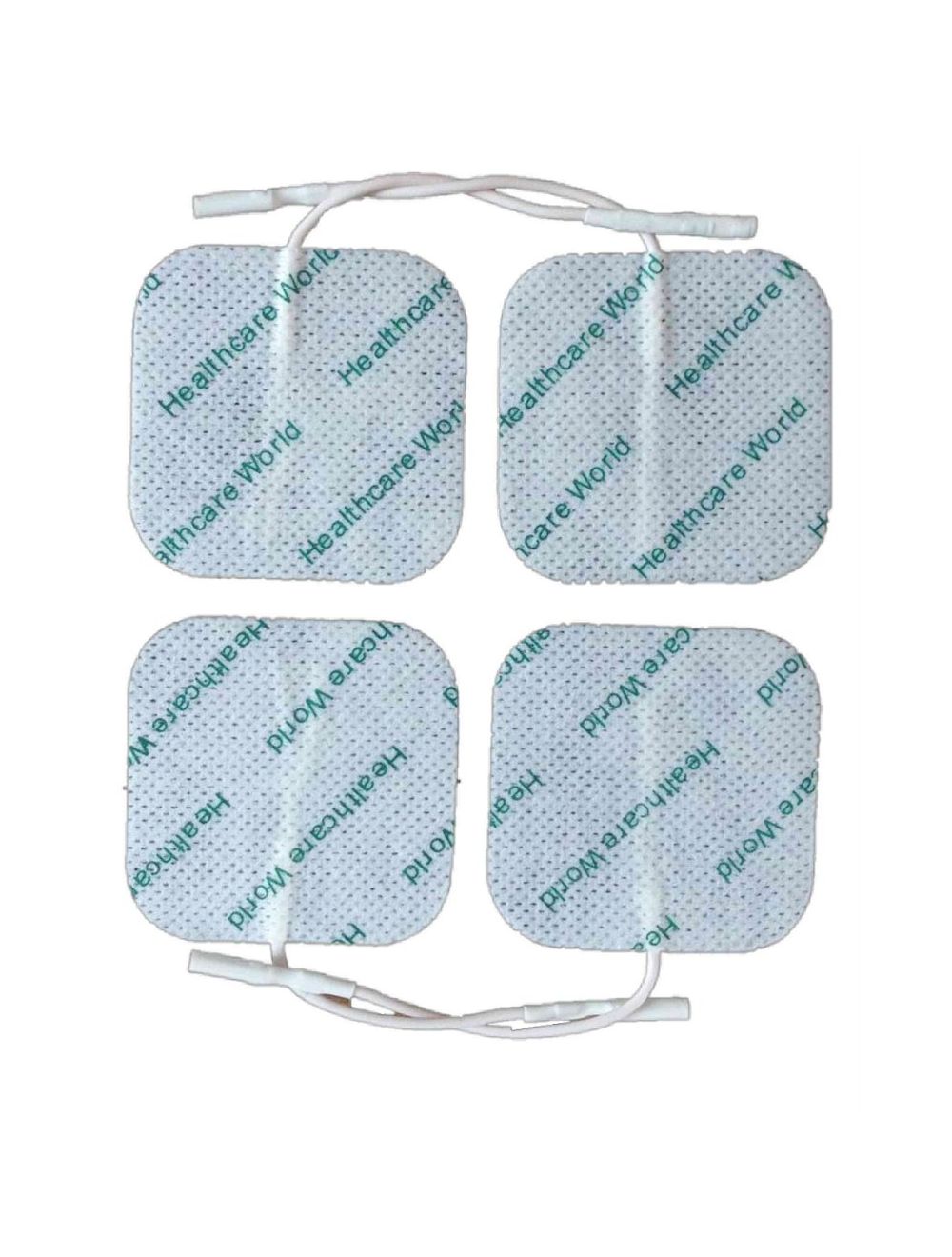 Healthcare World Set of 4 Square Reusable Tens Electrode Pads 5cm x 5cm ...