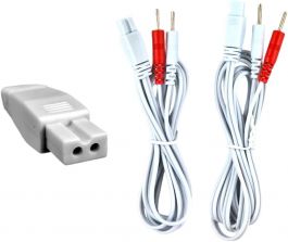 TENS Leads with 2mm pin Connection - One Pair Healthcare World